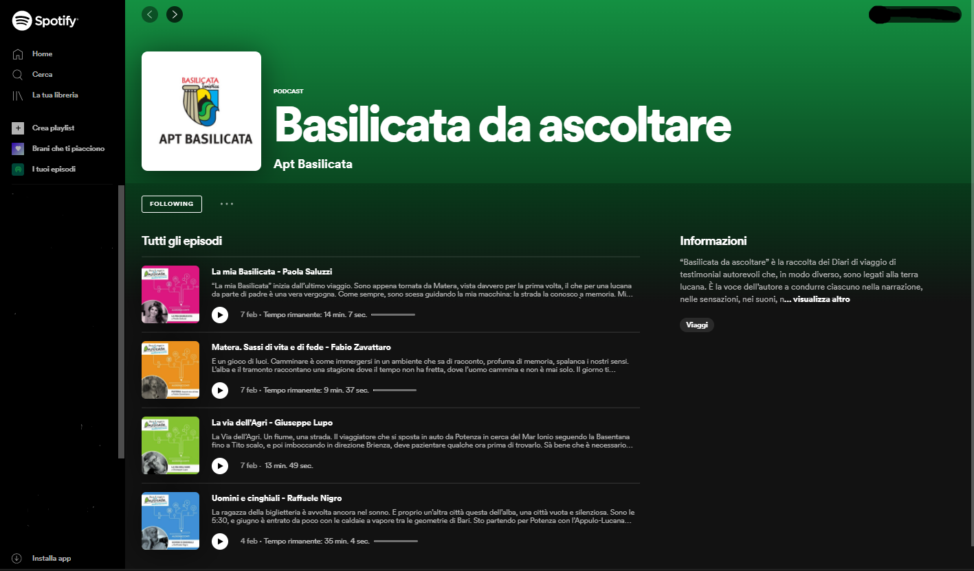 "Basilicata da ascoltare", un canale dell’Apt su Spotify - TuttoH24.info